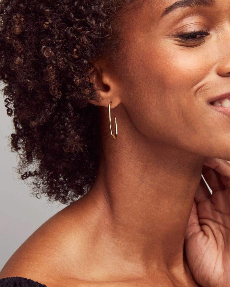 Kendra Scott Ellen Hoop Earrings in Sterling Silver, Fine Jewelry for Women