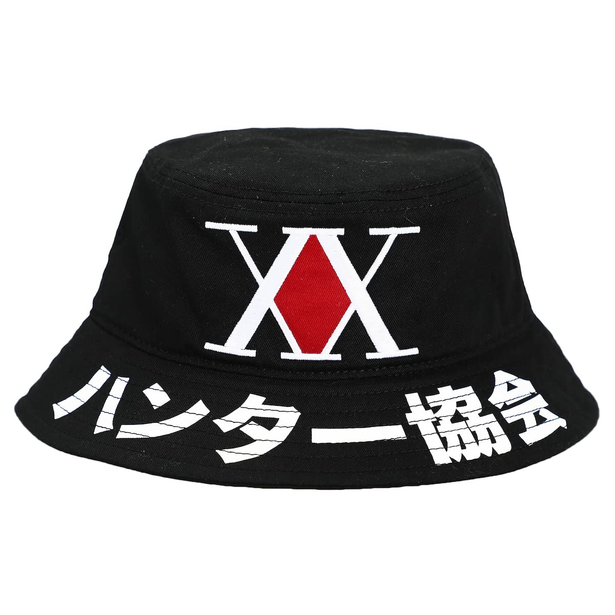 Hunter X Hunter Logo and Face Black Unisex Summer Travel Beach Sun Bucket Hat