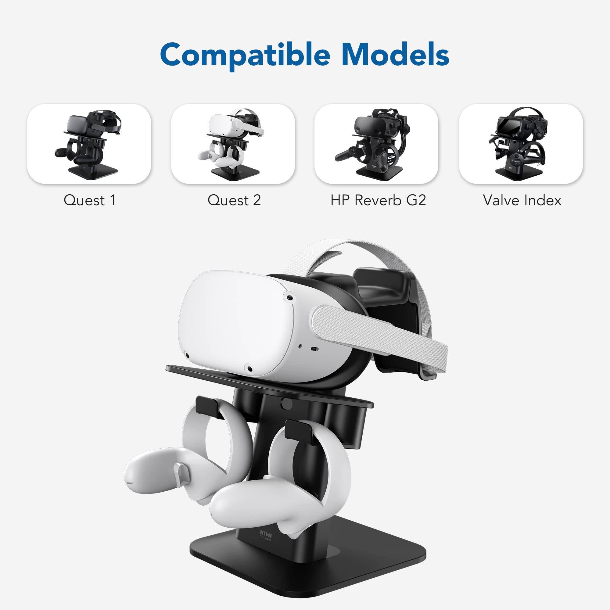 KIWI design VR Stand Accessories and Lens Protector Compatible with Quest 2 Accessories