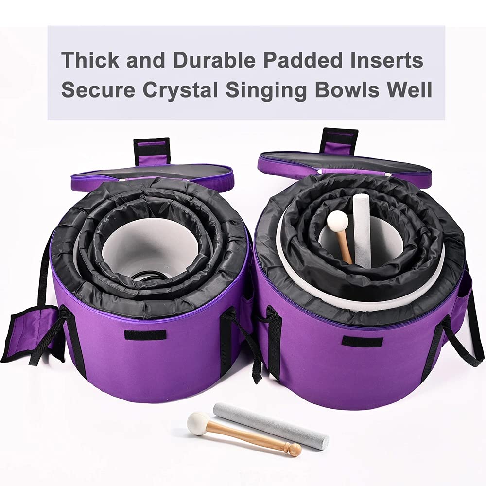N/A 7-12 Inch Note Set of 7PCS Chakra Frosted Quartz Crystal Singing Bowl with Free Carry Bag