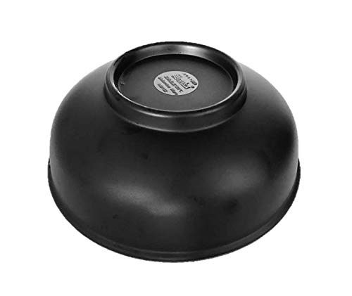 Lucky Star Melamine Round Bowls Set Ramen Vietnam Pho Noodles Soup Bowls, 8-1/16"dia. X 3-1/16” H (Capacity: 48 oz), Black (24)
