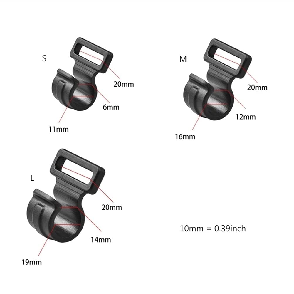 LMMDDP 10pcs Tent Hooks Camping Caravan Awning Tent Wind Rope Clamp Tent Clip Outdoor Windproof Accessories (Size : M)