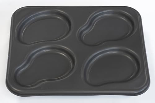 LloydPans Egg Pan, 9.5 x 11 Inch 4-Cavity Irregular Egg Pan, Pre-Seasoned PSTK
