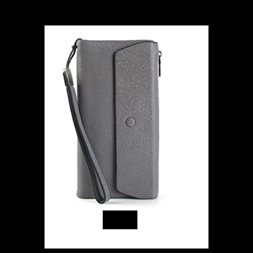 N/A Women's Long top Layer Cowhide Wallet Super Large Capacity Card Slot Men's and Women's Multifunctional Handbag (Color : E, Size : 1)