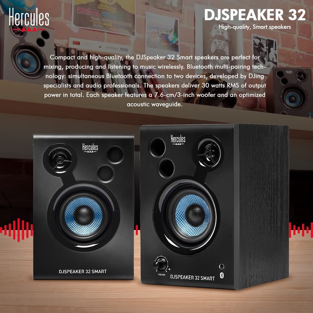 Hercules DJControl Inpulse 200 Compact DJ Controller + Monitors + Deluxe Accessory Bundle