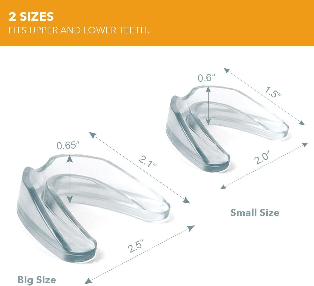 Neomen Mouth Guard, Mouth Guard for Clenching Teeth at Night, 2 Small and 2 Big Night Guards for Teeth Grinding and Clenching Teeth at Night for Grinding Teeth
