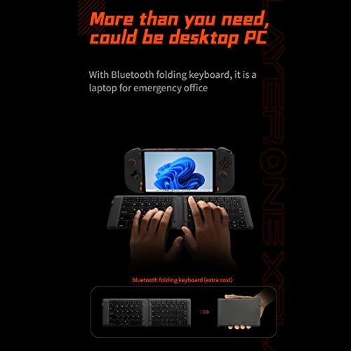 NATT One-Netbook OnexPlayer Mini Pro Handheld Game Console, 7.0 Inch 2-in-1 Tablet Laptop PC Notebook Windows 11, R7 6800U Processor, 32GB LPDDR5, 2TB NVMe SS