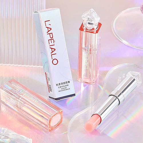 Hydrating Lip Balm, Magic Color Changing Lipstick, Long Lasting Color Change Lip Gloss Mood Lipstick For Women （Peach）
