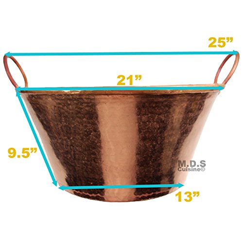 Kitchen & Restaurant Supplies Cazo de Cobre Puro 21" para Carnitas Hanging Classic Traditional Tacos Pure 100% Copper Mexico