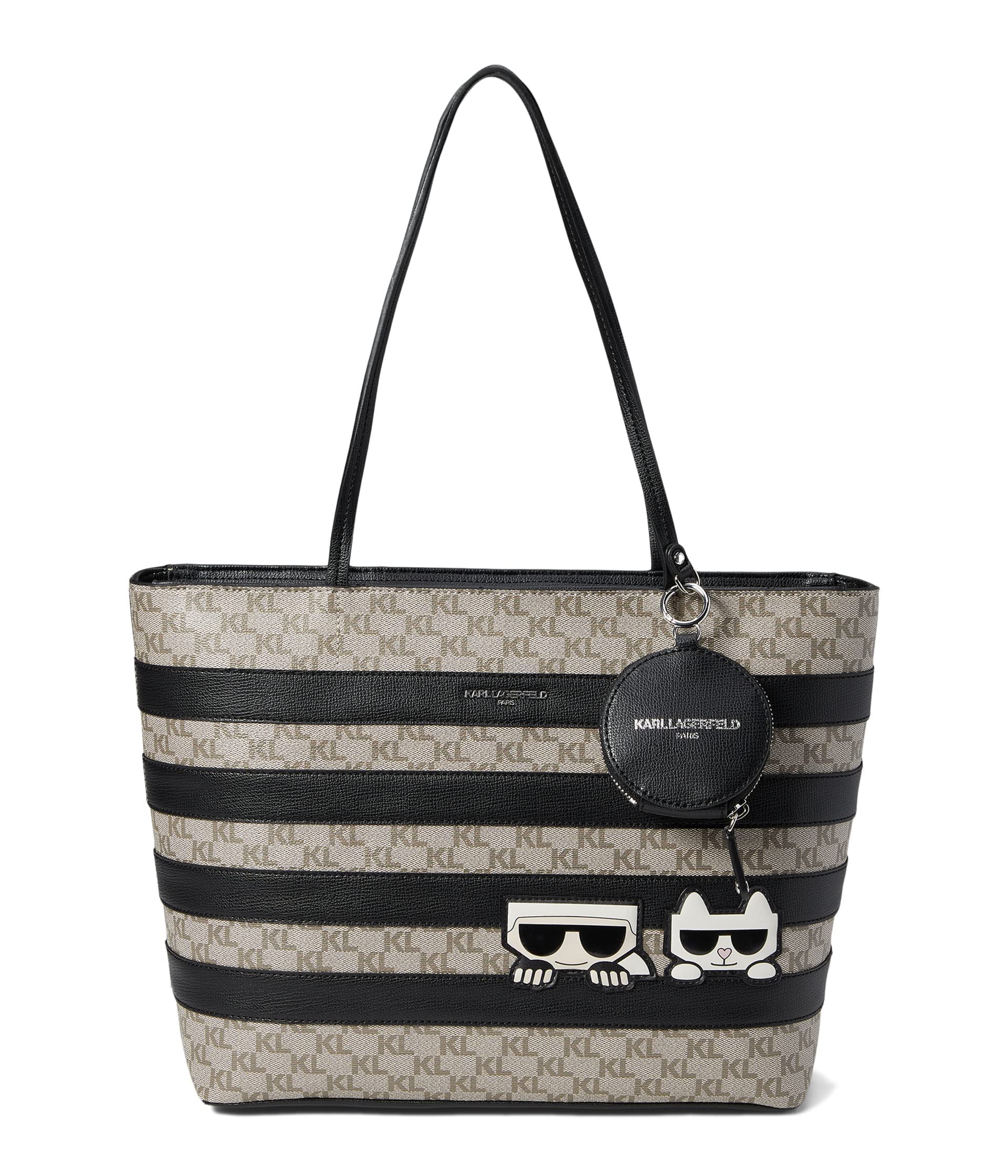 KARL LAGERFELD Paris Gifting Tote Tan/Black Multi One Size