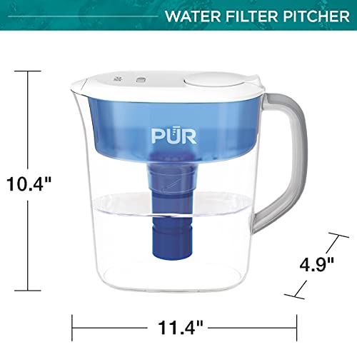PUR PLUS Water Pitcher Filtration System, 11 Cup β PUR Water Filter Pitcher, PPT111W