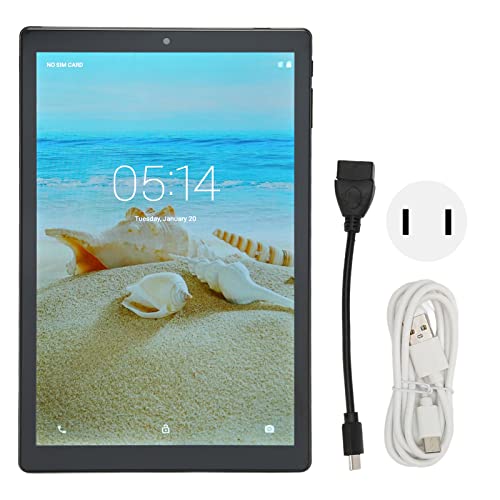 Naroote 10 Inch Tablet, Octa Core CPU IPS Display 100β240V Tablet PC 4GB RAM 64GB ROM for Work (US Plug)