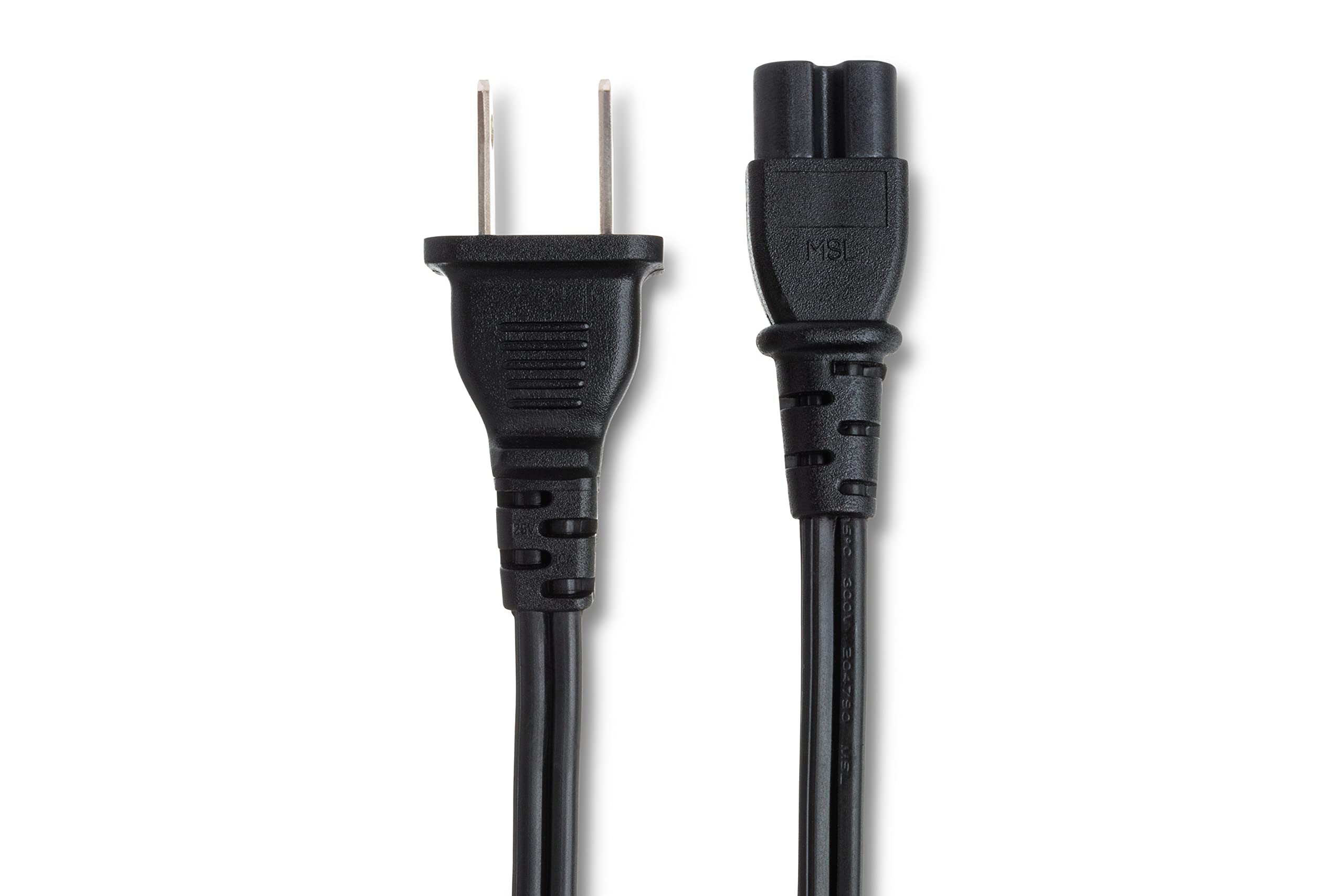 Hosa PWP-426 IEC C7 to NEMA 1-15P Power Cord, 8 Feet