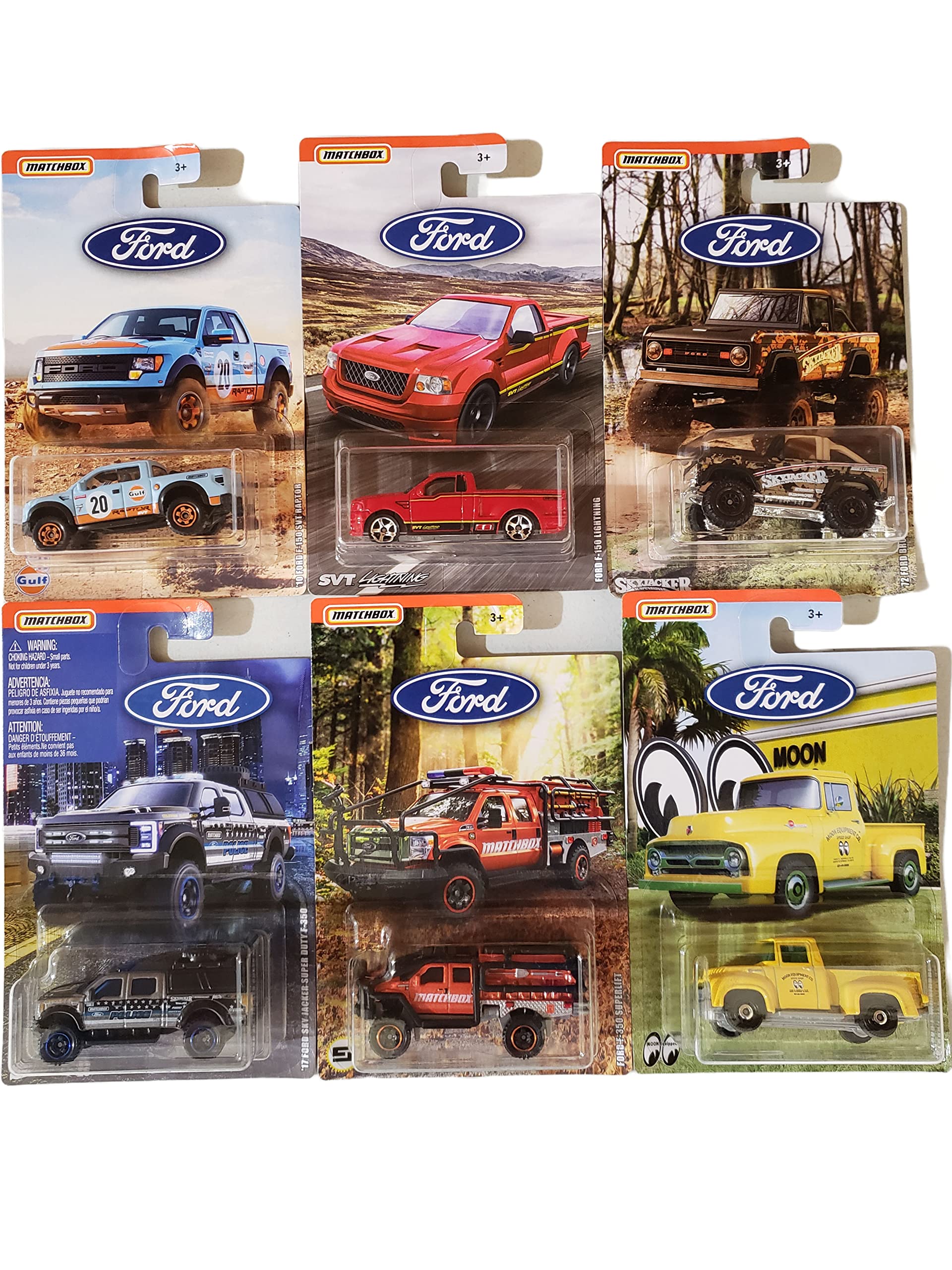 Matchbox Ford Trucks 2019 Series Complete Set of 6 Diecast Trucks
