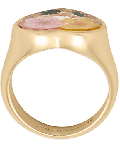 Lucky Brand Dried Flower Ring, Gold, Size 7