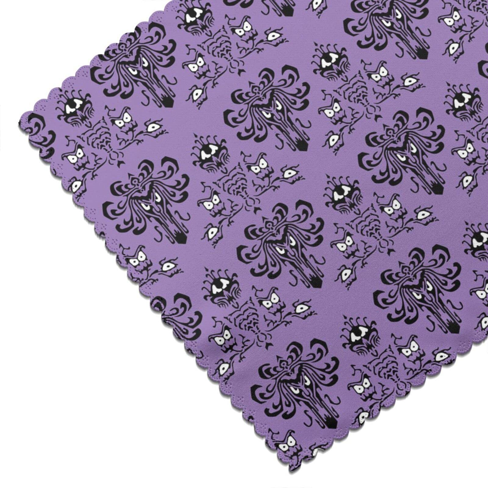 Haunted The Mansion Placemats, Durable Placemats for Dining Table, Washable Polyester Kitchen Placemats Set of 6