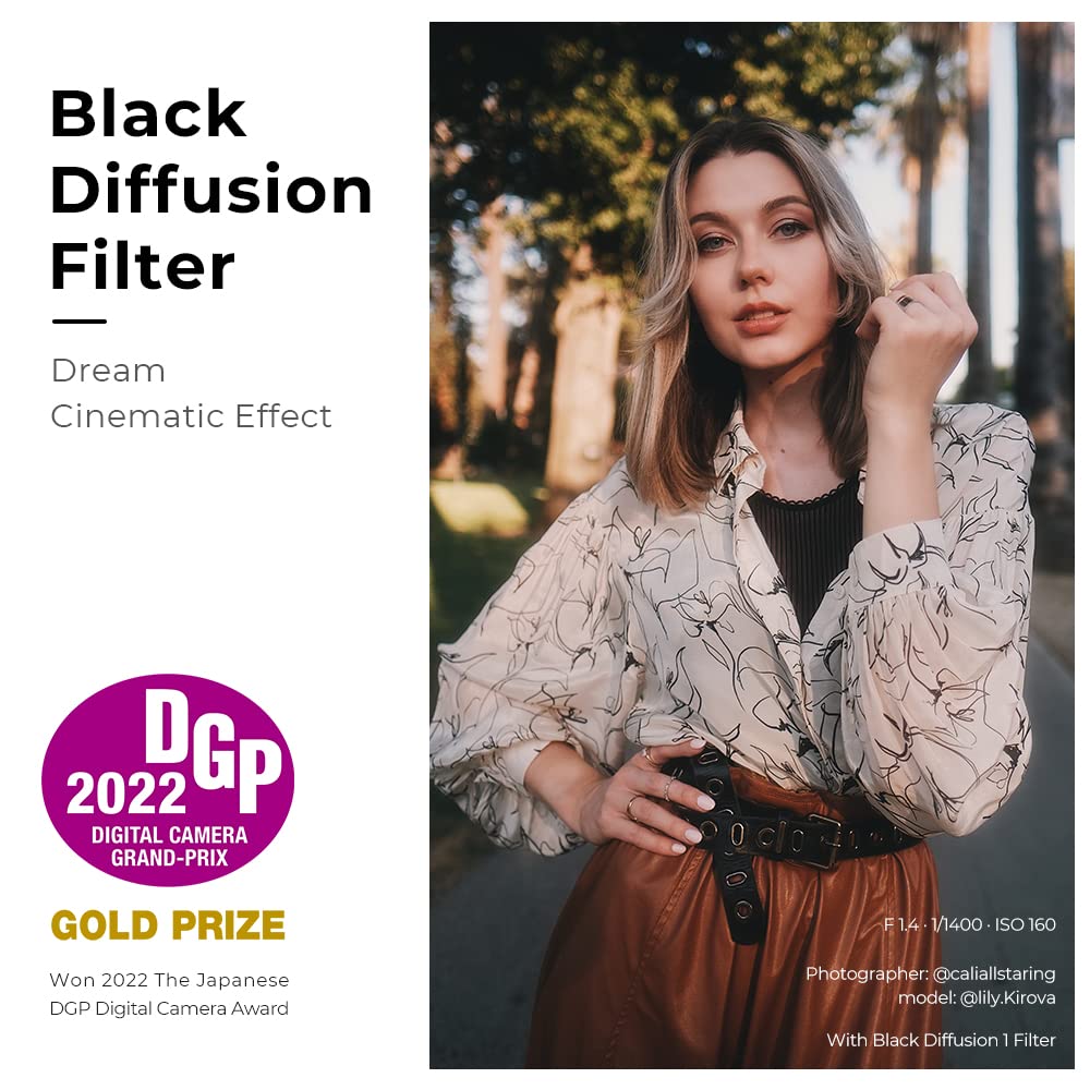 K&F Concept 67mm Black Diffusion 1/2 Filter Mist Cinematic Effect Lens Filter with 28 Multi-Layer Coatings Waterproof/Scratch Resistant for Video/Vlog/Portrait Photography (Nano-X Series)
