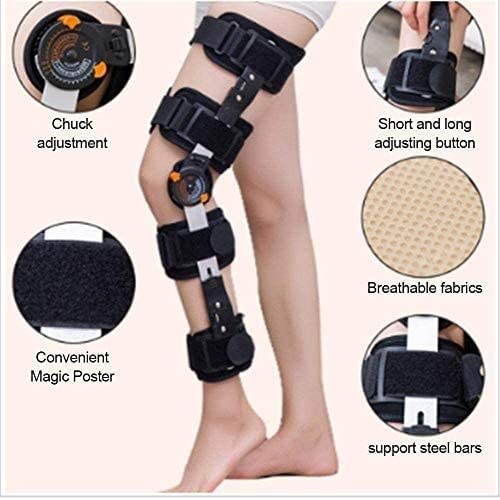 Knee Brace Hinged Knee Brace, Universal Telescoping Knee Orthosis Support Immobilizer Protector Adjustable Leg Stabilizer for Post Operative Injury ACL PCL MCL Or LCL