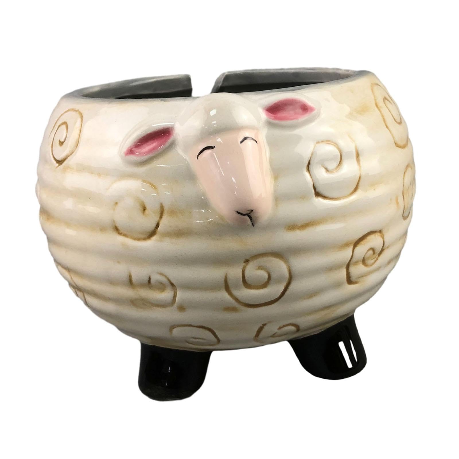 Yarn Bowl Knitting Bowl Home Storage Yarn Holder Yarn Wool Knitting, with Drills Holes Accessory Crochet Storage Bowl
