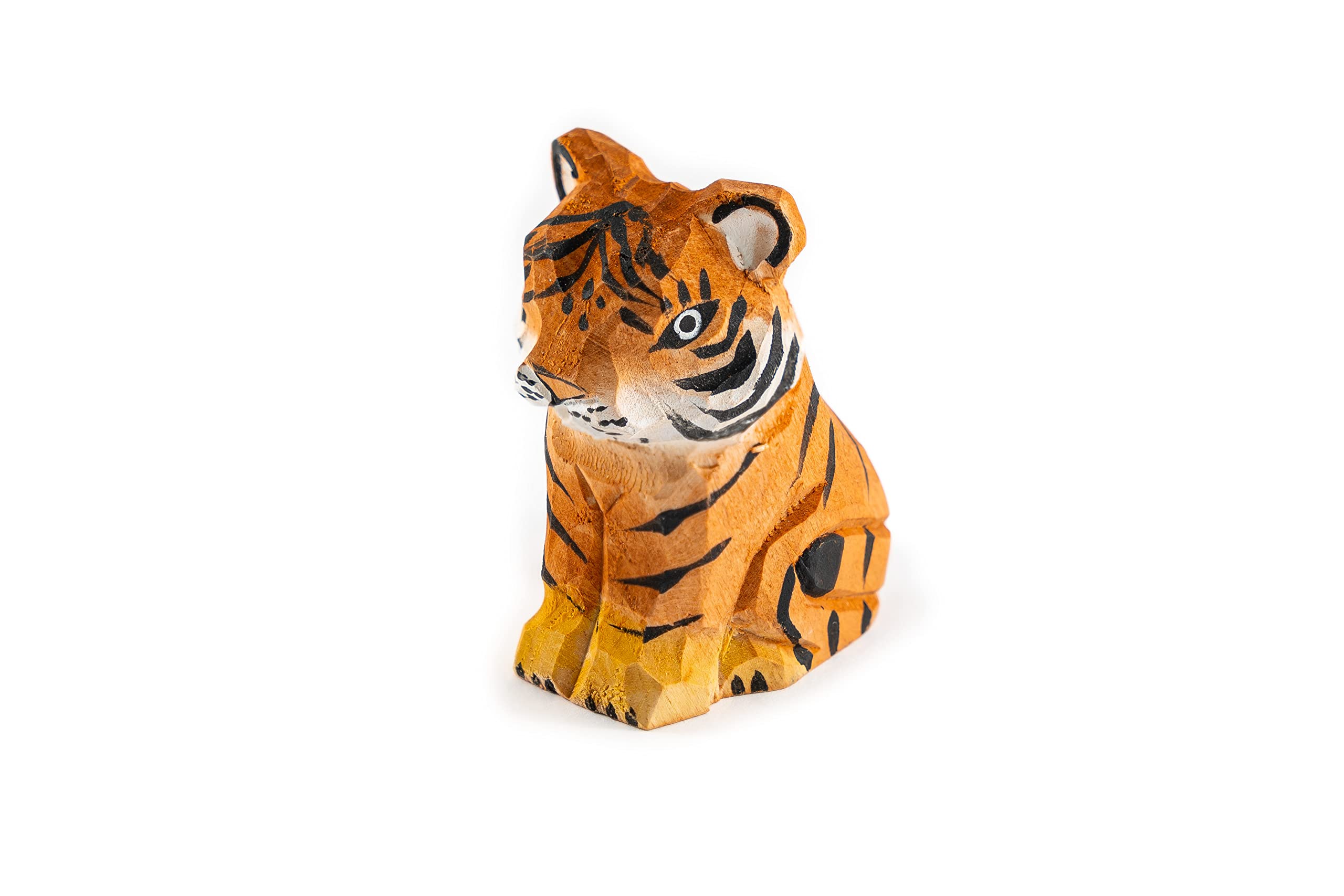 Islandoffer Bass Wooden Carving Mighty Tiger [Animal Series]
