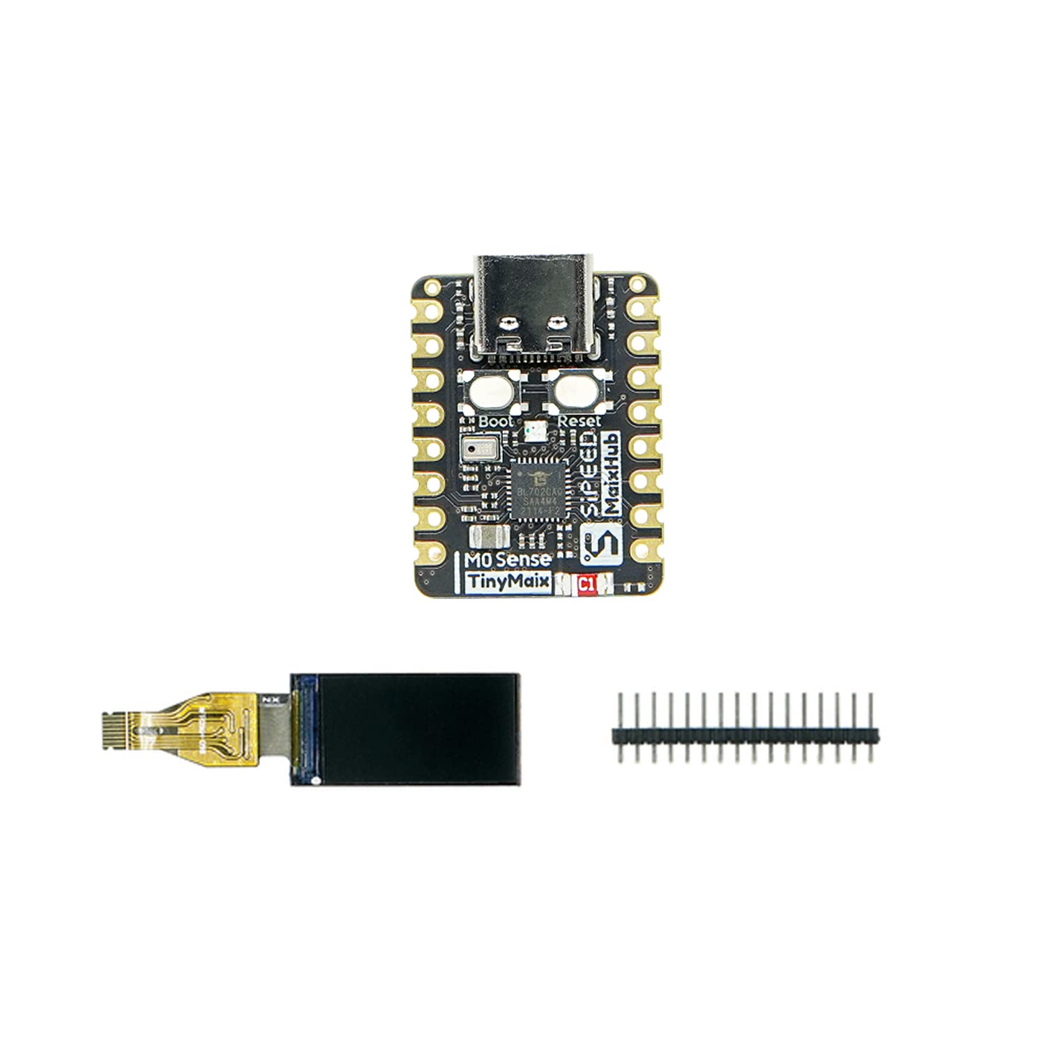 Sipeed M0sense tinyML RISC-V Tiny fingertip AIOT Development Board Based on 32 bits RISC-V BL702 MCU with FPU Onboard 2Mbps BLE and 2.4Ghz Bluetooth V5.0 Support FreeRTOS System