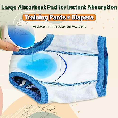 MOEMOE BABY Toddler Training Underwear Absorbent Potty Training Underwear for Boys Girls, Cotton Potty Training Pants 2-6T