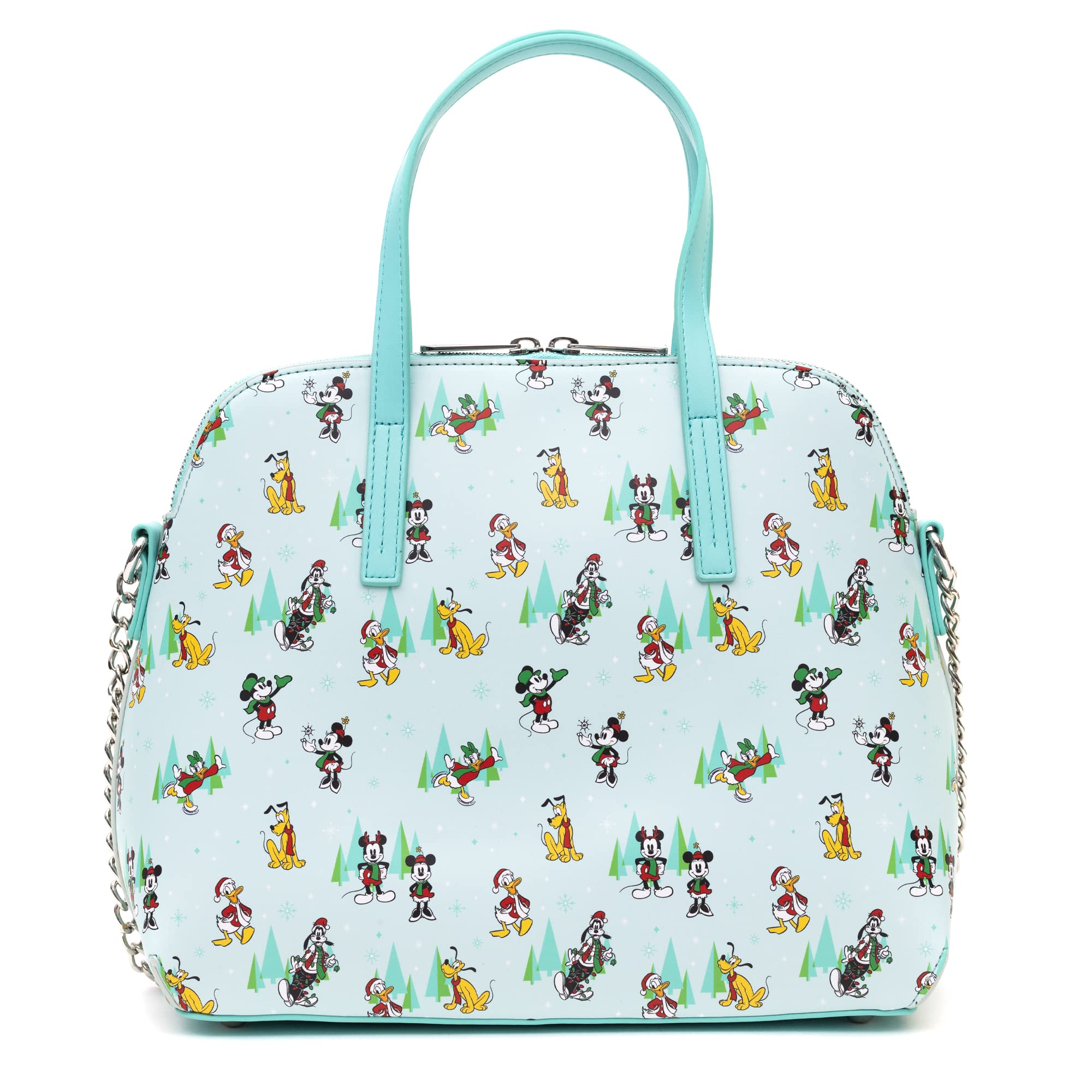 Loungefly Disney Classics, Disney Holiday Sensational Six Crossbody Bag, Mickey Mouse Minnie Donald Daisy Goofy Pluto