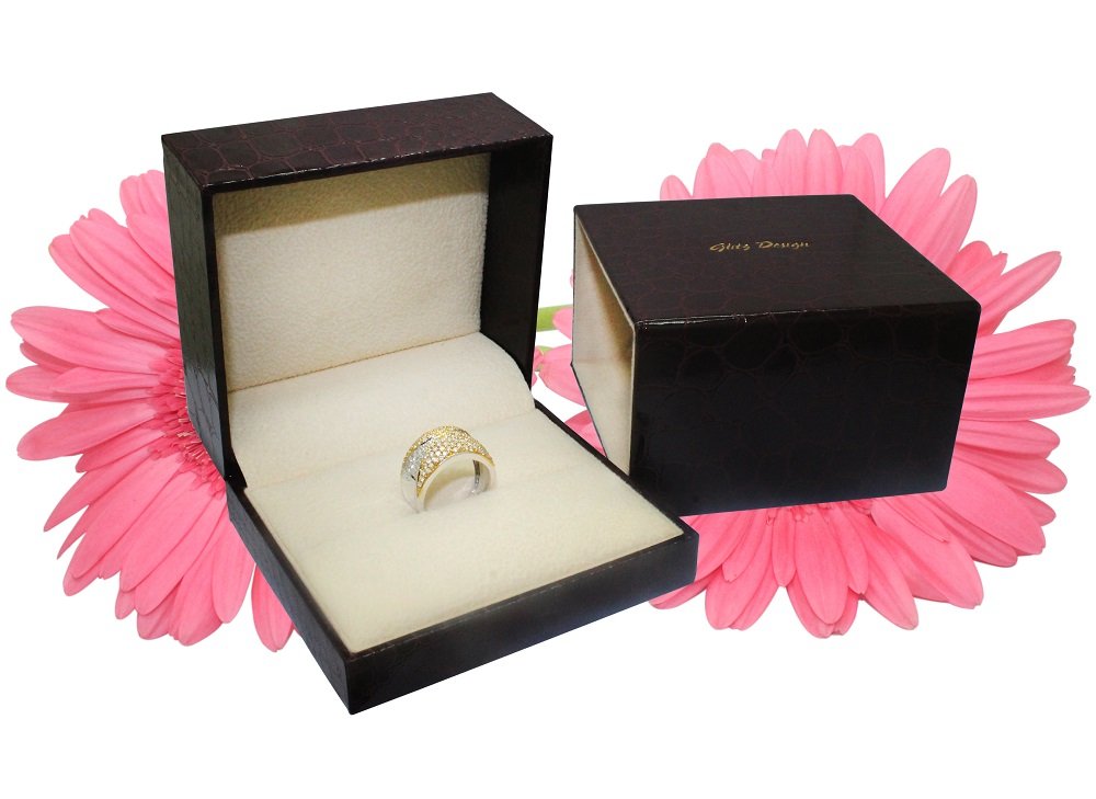 Glitz Design Wedding Ring Set for Women Princess Cut Past Present Future Bridal Set 14K Rose Gold 1.06 carat (RS 7)