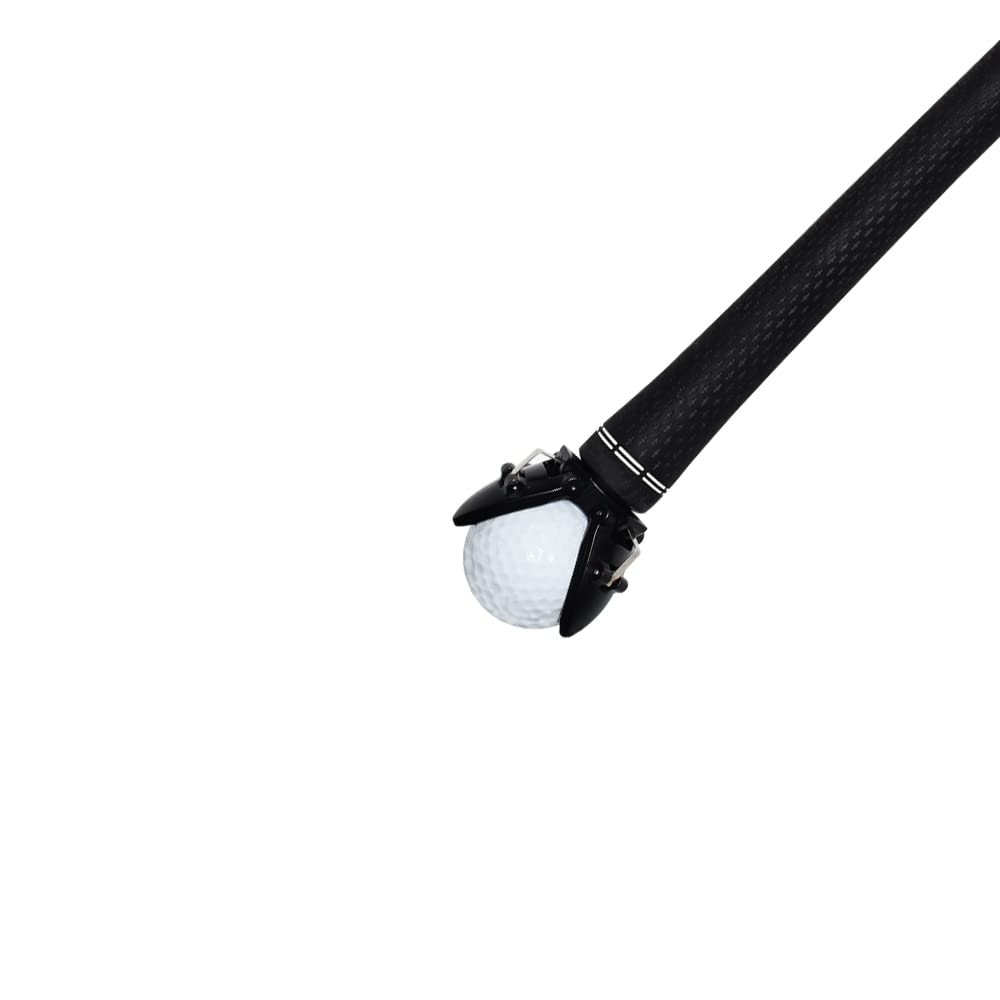Lotatheta 2 pcs Golf Ball Retriever Grabber Pick Up Back Saver Claw Put On Putter Grip 3-Prong Stainless Steel Spring Never Break Down Golf Accessory
