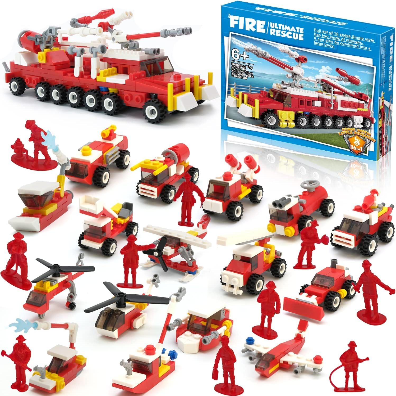 MISTBUY Fire Truck Building Toys Set
