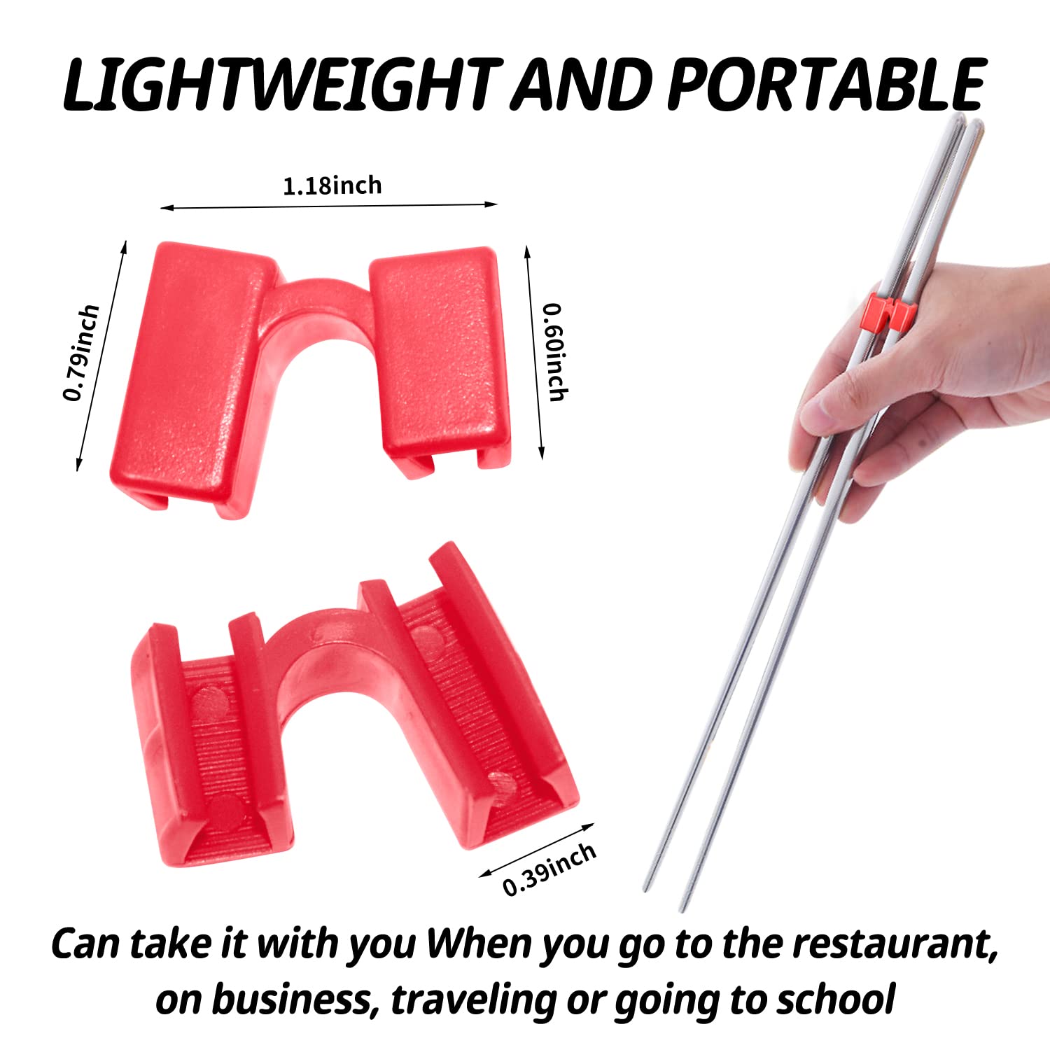 LYART 24 Pieces Reusable Kid Training Chopstick Helper for Kids Adults Beginner Learner or Trainers, Plastic Practice Chop Stick Pack, Hinges Connector (Black 12pcs + Red 12pcs)