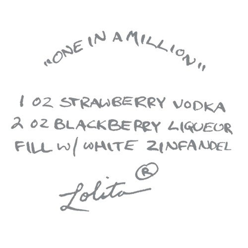 Lolita One in a Million Super Bling Artisan Painted Wine Glass Gift