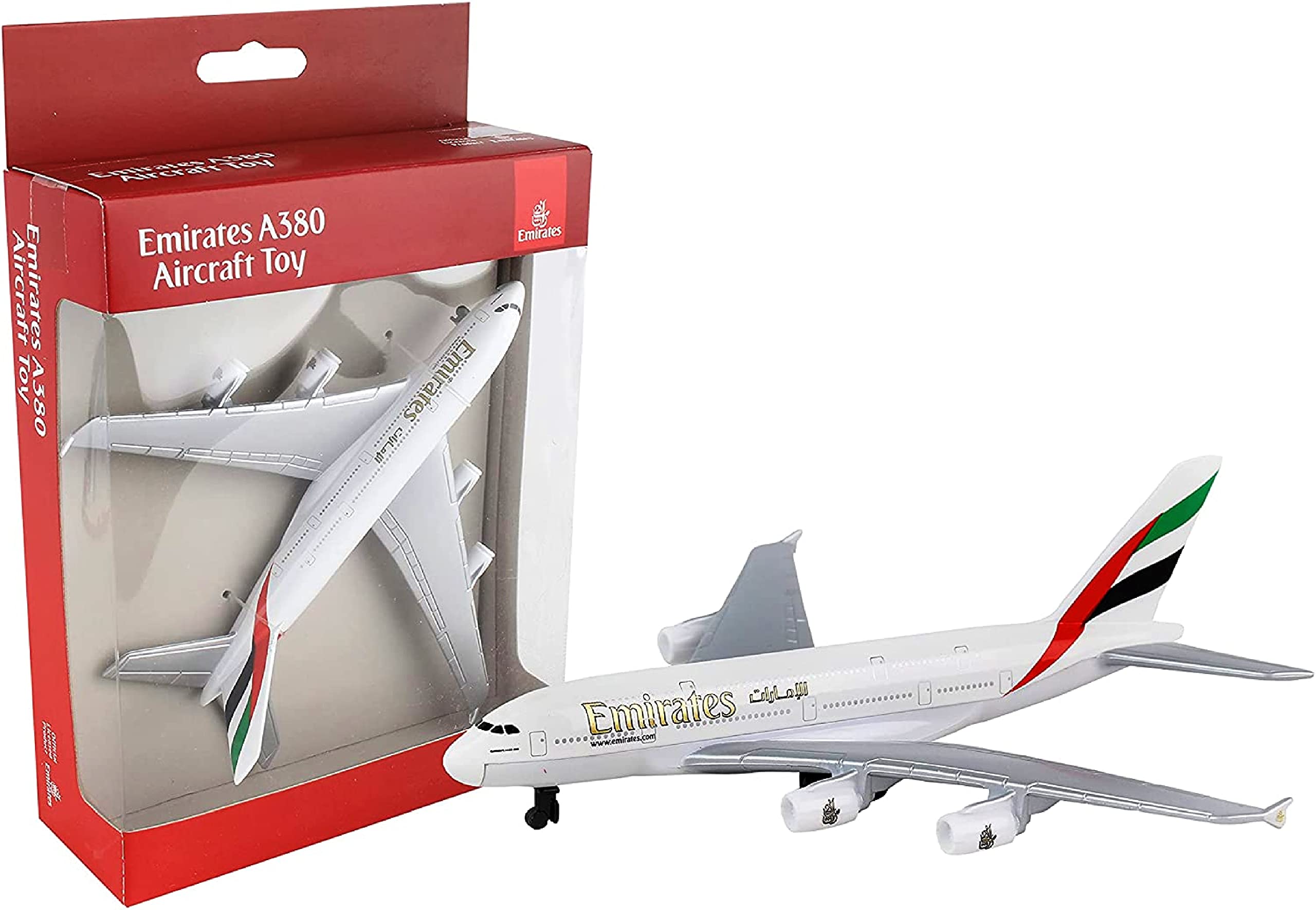 Matty's Toy Stop Daron Emirates A380, Qantas A380 & British Airways A380 Die-cast Planes Gift Set Bundle Storage Bag - 3 Pack