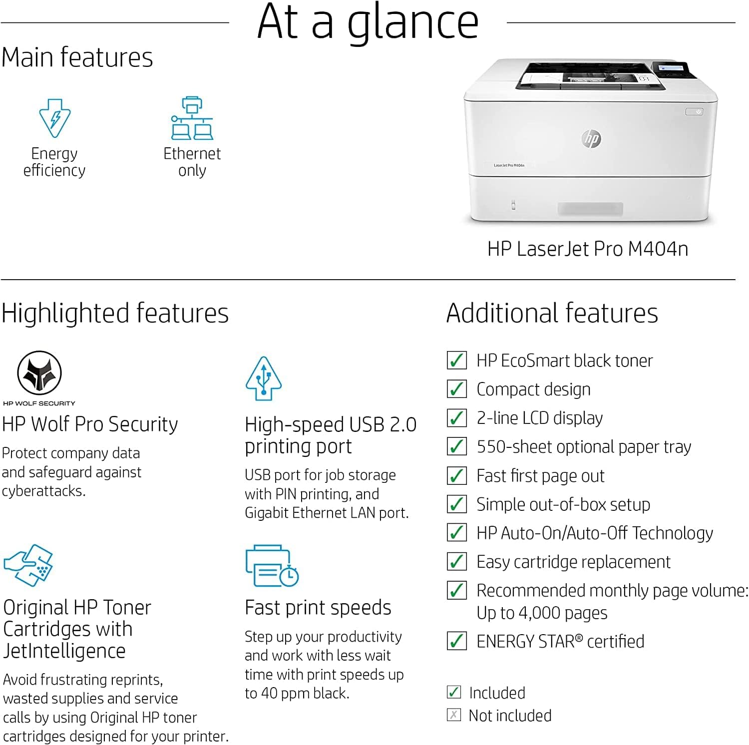 HP Color Laserjet Pro M479fdw Wireless All-in-One Laser Printer for Office, Black - Print Scan Copy Fax - 28 ppm, 600 x 600 dpi, Auto Duplex Printing, 50-Page ADF, Ethernet, Tillsiy Printer Cable