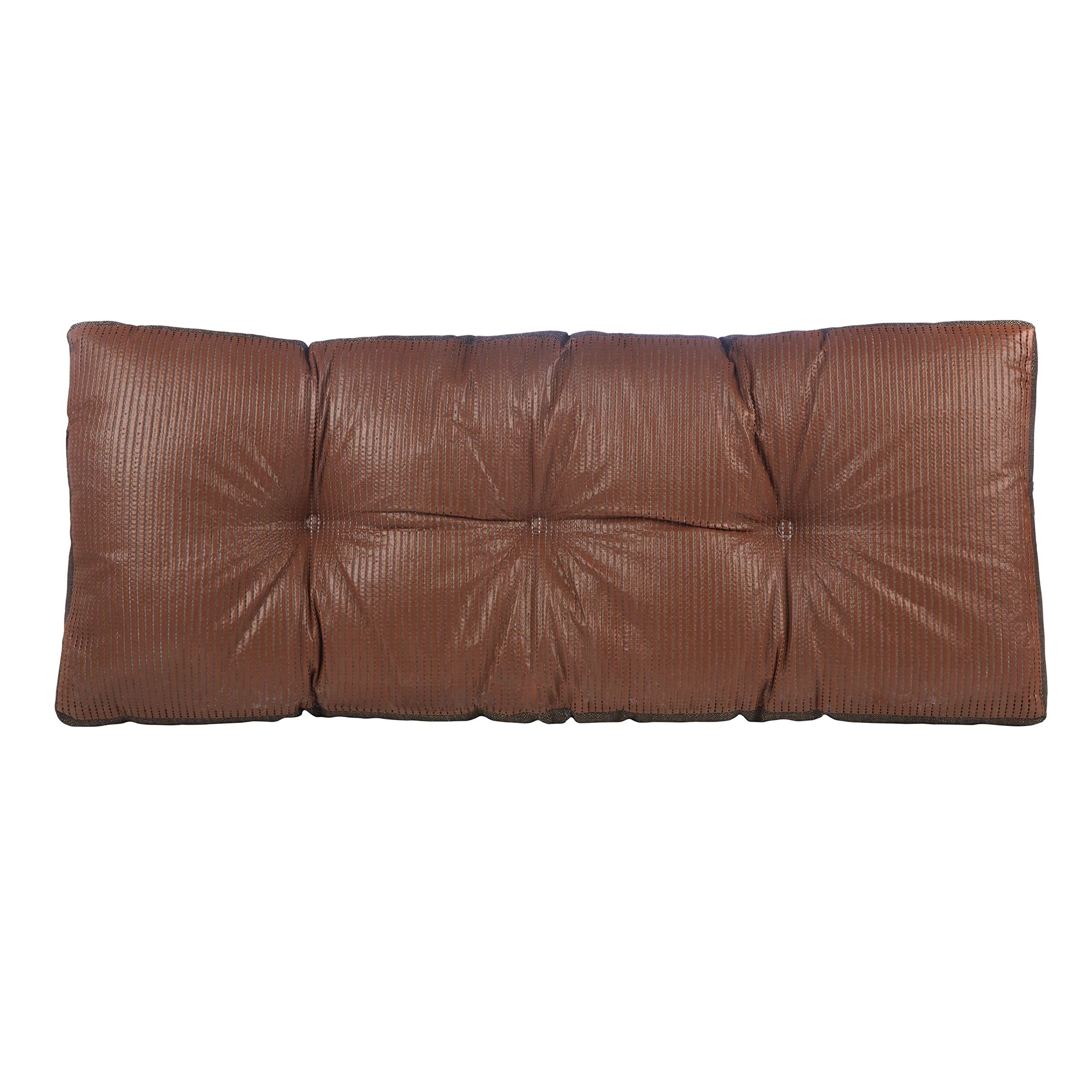 Klear Vu The Gripper Omega Non-Slip Tufted Bench Cushion for Indoor Furniture, Entryway Storage, Bay Window, Corner Nook or Piano Seat, 43 Inches, 06 Gold
