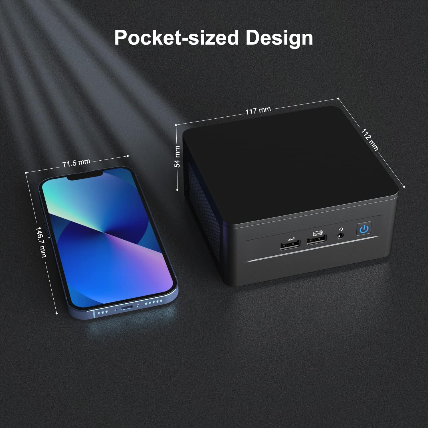 Intel NUC 13 Pro Arena Canyon, Core i5-1340P CPU, 4.6 GHz Frequency, 12C 16T, Iris Xe Graphics GPU, 16GB DDR4, 1TB SSD, Windows 11 Pro, 8K 4-Screen Display, WiFi 6E, BT5.3 for Business, AI Creation