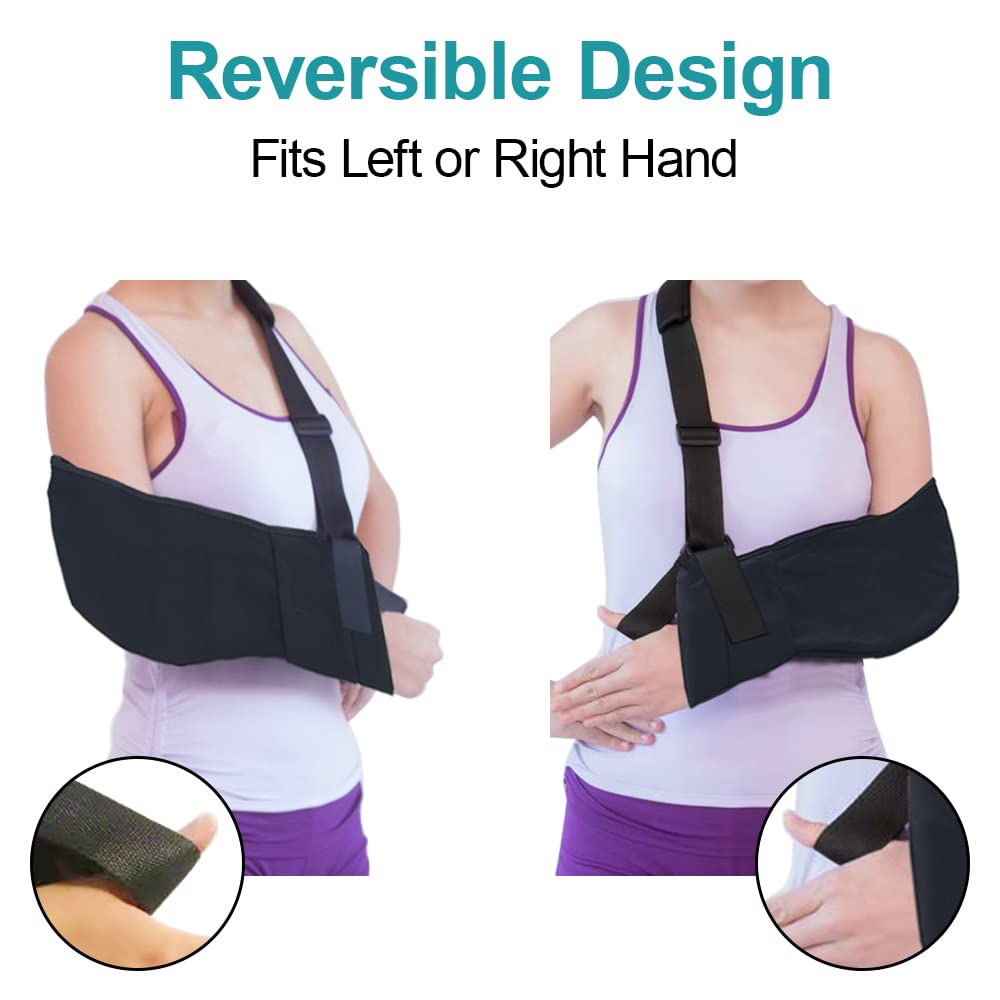 Japard Shoulder Immobilizer Elbow Support, Arm Sling for Shoulder Injury, Men, Reversible Design for Right Left Arm, Medical Arm Sling for Elbow Injury for Woman