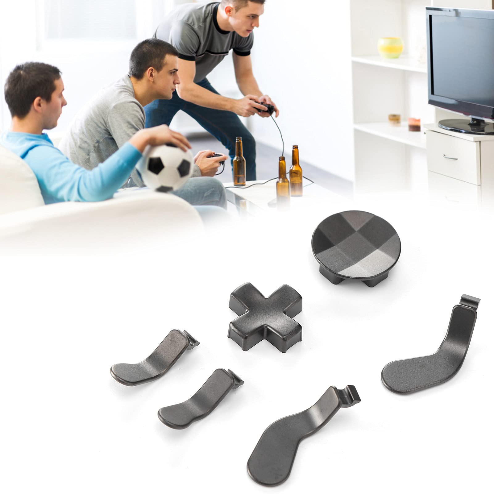 Joystick Metal Paddles, Replacement Paddles for Elite Small and Portable No Tools Needed with Paddles for Gamepad