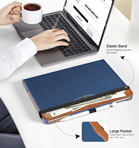 MoKo Case for iPad 9.7 2018/2017 / iPad Air 2 / iPad Air 1 / iPad Pro 9.7 2016, Lightweight Shockproof Protective Cover with Auto Sleep/Wake for iPad 6th / 5th Generation, Blue/Brown