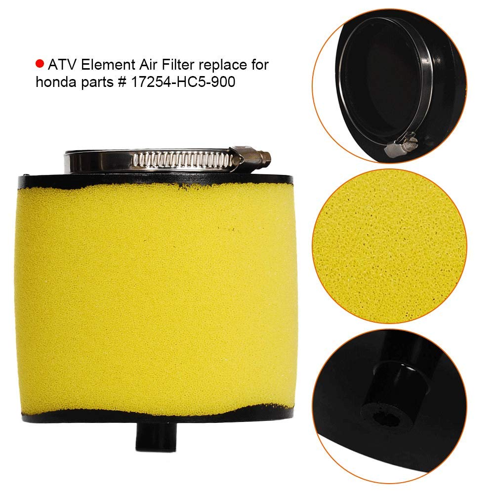 HIFROM ATV Air Filter Element Cleaner Compatible with Honda Foreman 400 450 TRX400FW TRX450S TRX450ES TRX450FE TRX450FM Replace 17254-HC5-900 (Pack of 1)