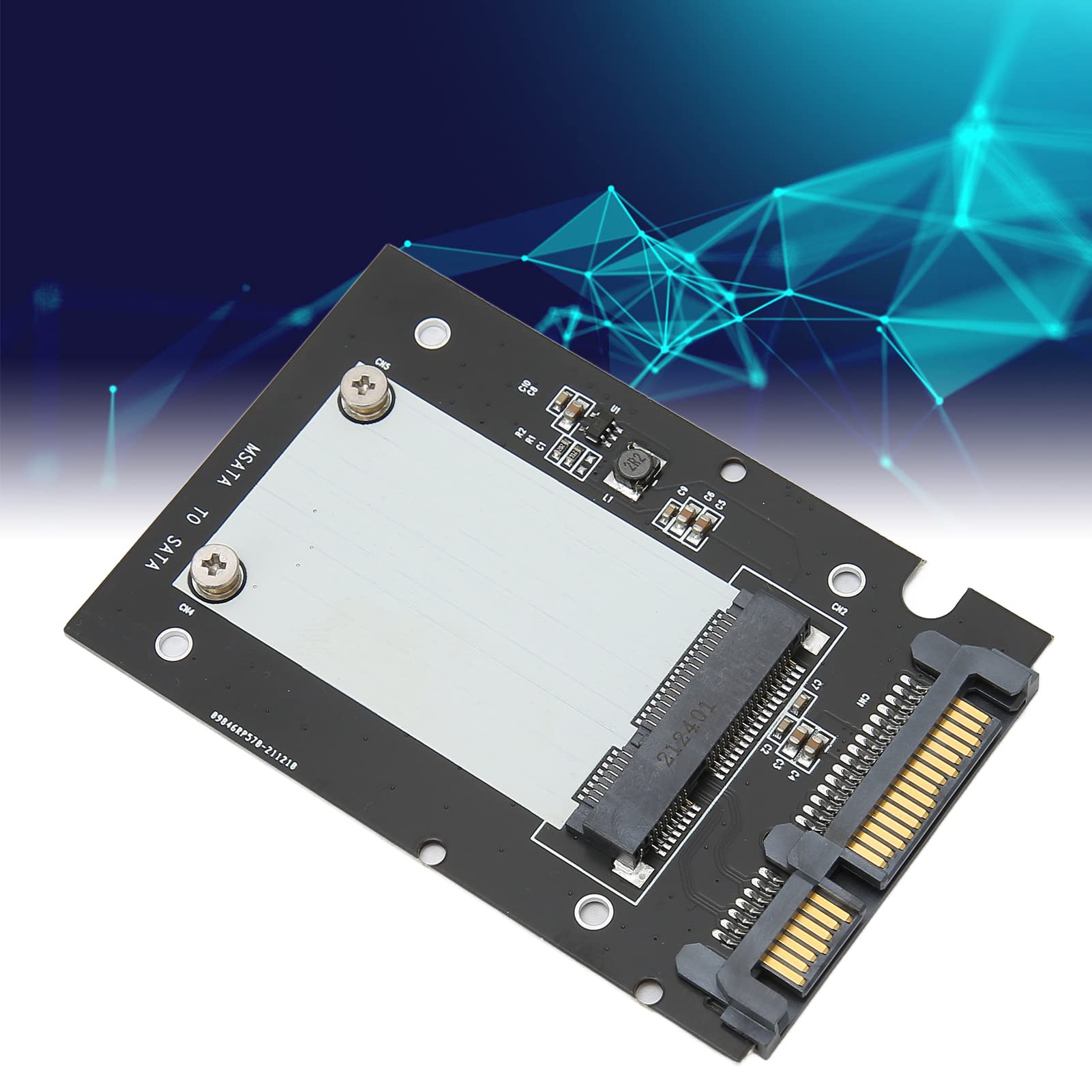 MSATA to Adapter, Small Hard Drive Conversion Card Easytouse 6Gbps Fast Transfer to Desktop Computer
