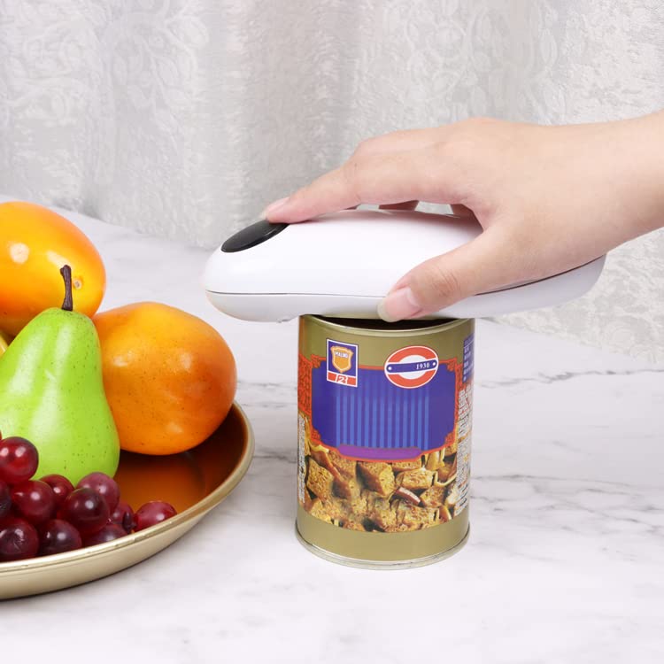 Hands Free Automatic Can Opener: Electric One Touch Button - No Sharp Edge, Great For Arthritis, Battery Powered, Opens Cans in Seconds