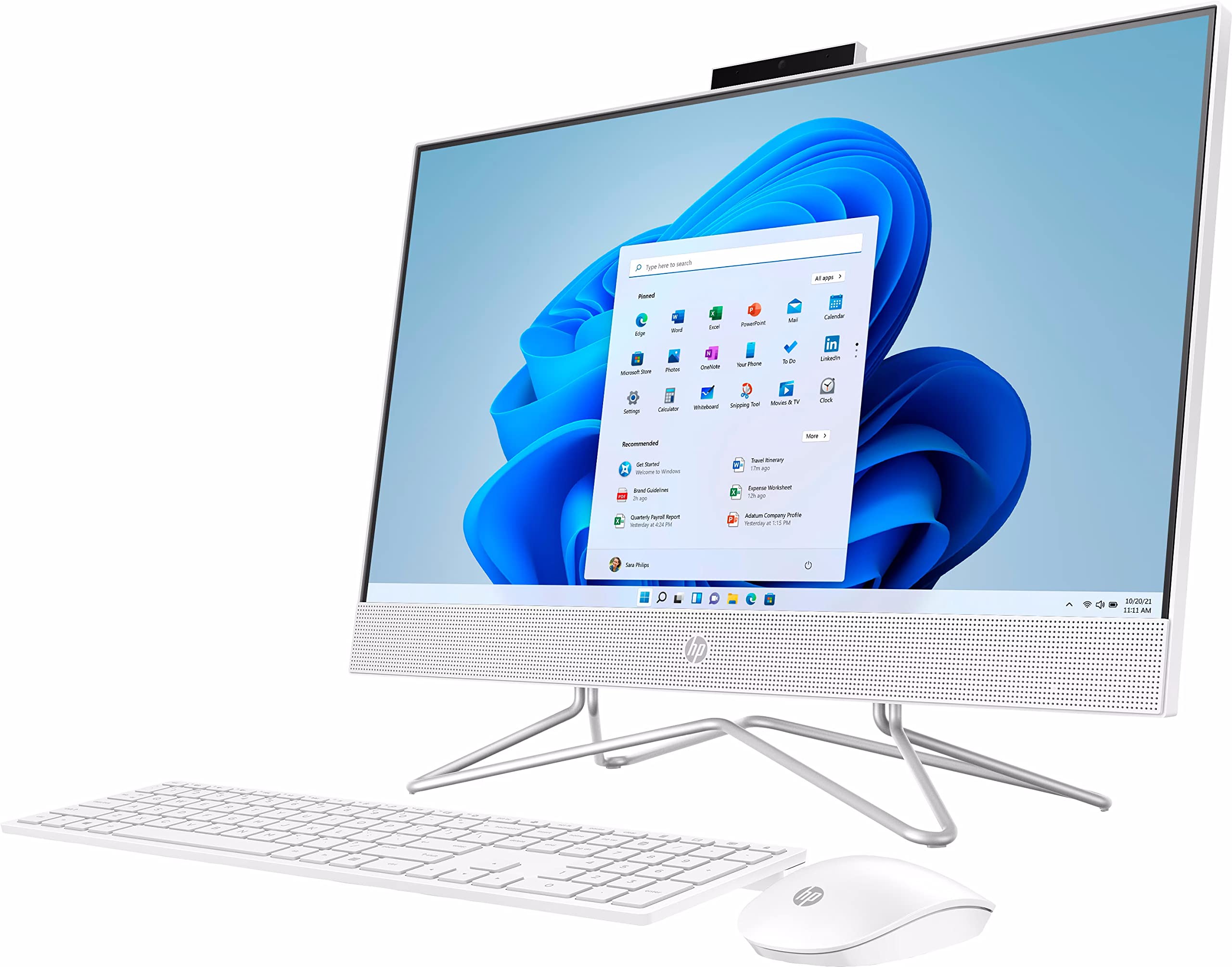 HP 24-inch FHD IPS Touchscreen All-in-One Desktop Computer 2022 | Dual-Core Intel Core i3-1115G4 | 16GB DDR4 512GB SSD | WiFi Bluetooth Win 11 Pro | Wireless KB Mouse | TLG 32GB USB