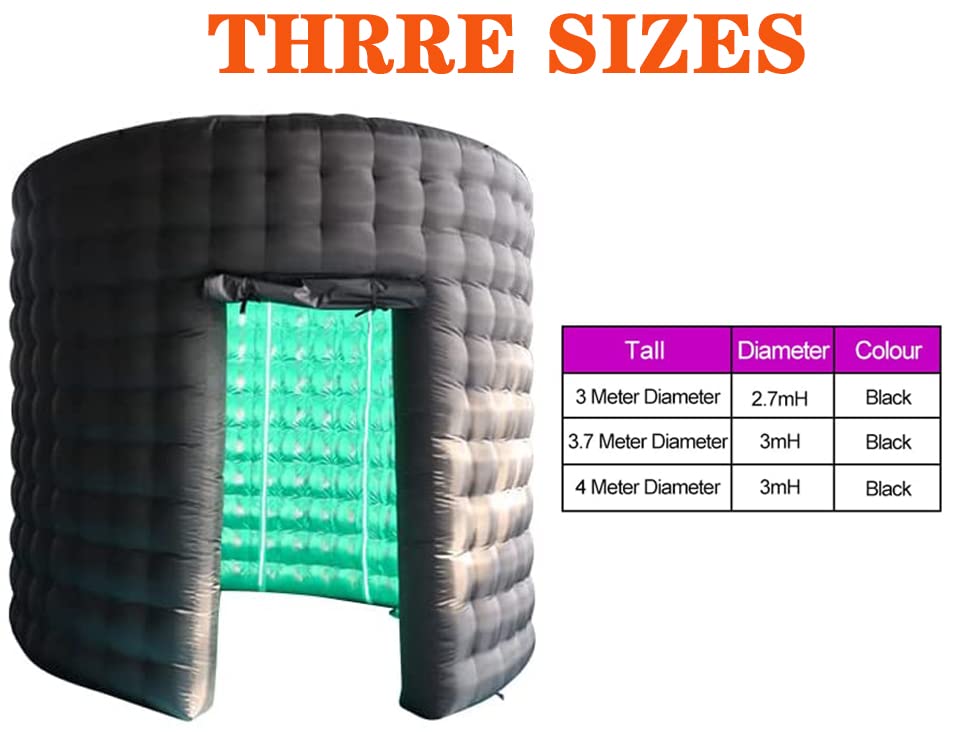 Inflatable Background Wall Suitable for 360 Photo Booth Machine with Silver Reflective Background 158inch Customize Logo Suitable for 360 Photo Booth Machines/Show Parties/Wedding Photography
