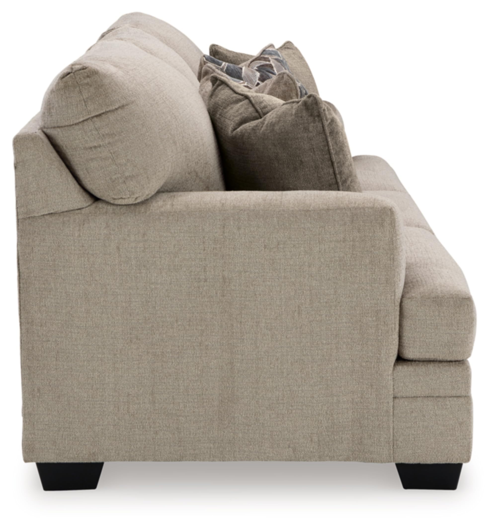 Signature Design by Ashley Stonemeade Casual Sofa with 4 Toss Pillows, Light Brown