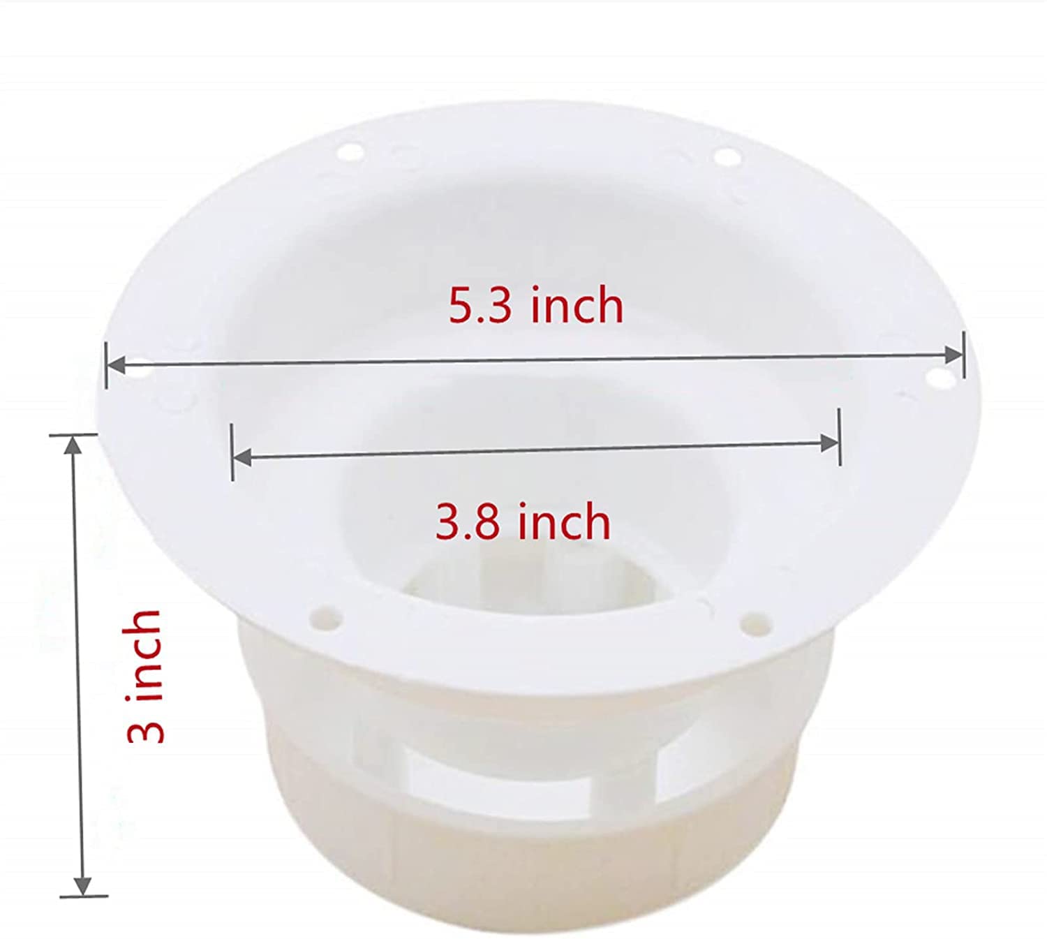 HOMEE RV Plumbing Vent Cap, Sewer Vent Cap, Plastic Roof Cover for Trailer Camper 1 to 2 3/8 Inch- White