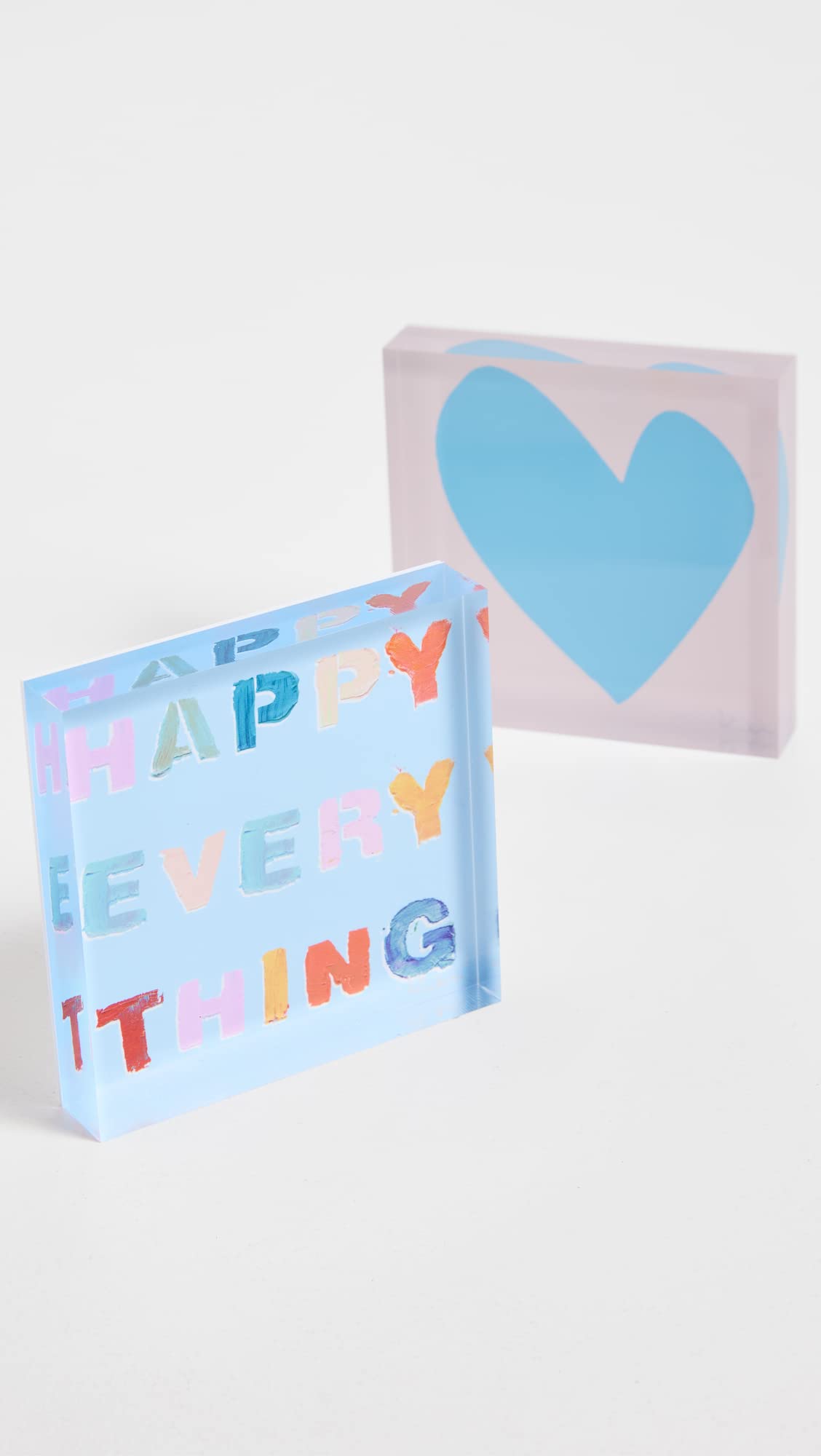 Kerri Rosenthal Women's 4x4 Block of Love Happy Everything, Multi, One Size