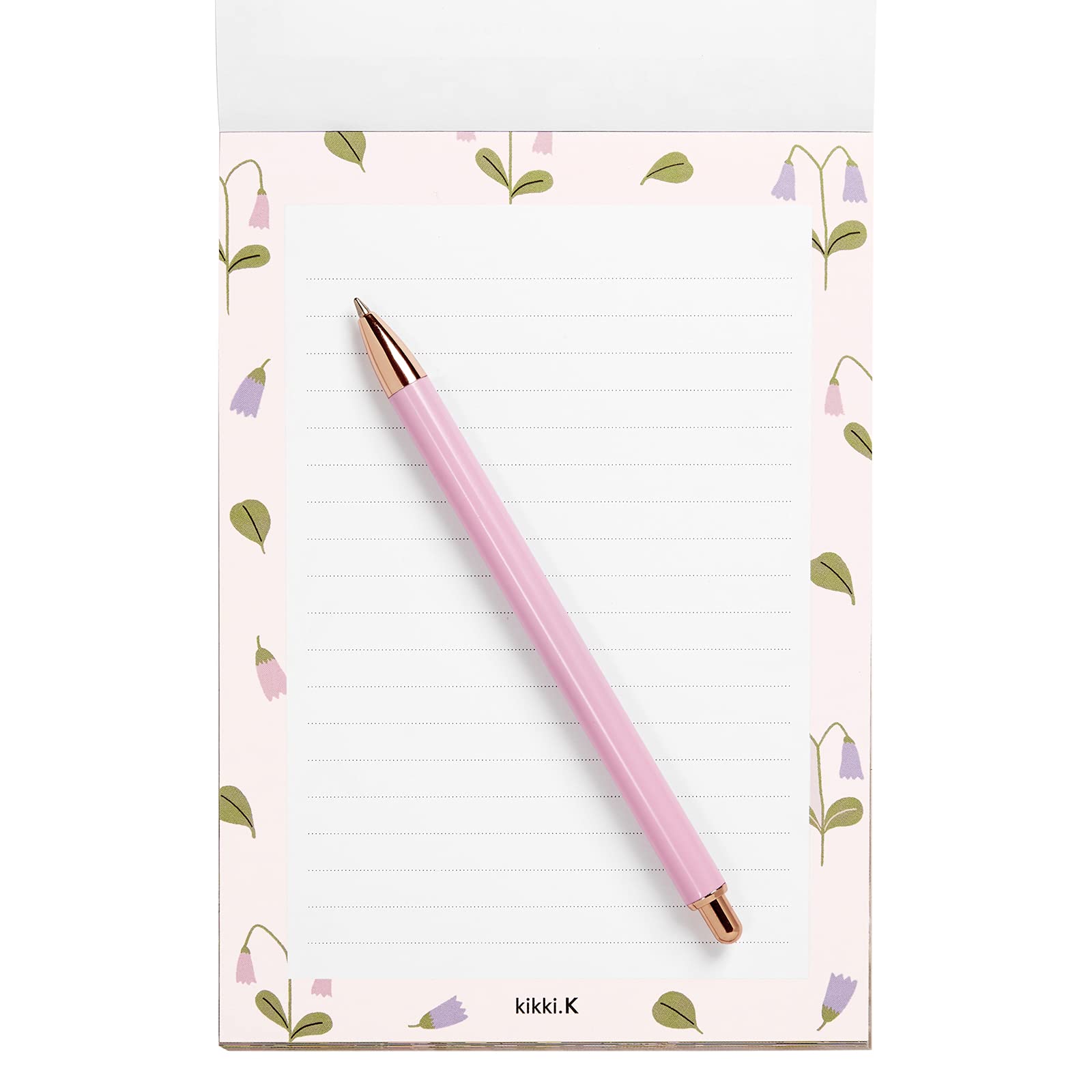 kikki.K Slow Down Collection - B6 Feature Notepad in Blush, 9 Unique Full Color Printed Designs, Lined and Unlined Pages with Inspirational Quote, 240 Pages, 6.93" L x 4.92" W x 0.59" H