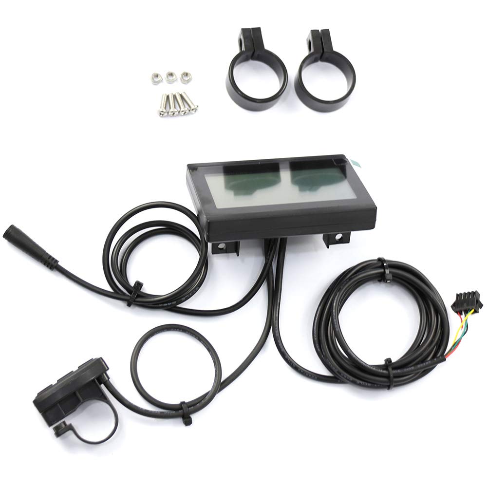 HOTEBIKE LCD Display for Electric Bike, 36V 24V 48V Rainproof Intelligent LCD Control Panel for Electric Bicycle Ebike Scooter
