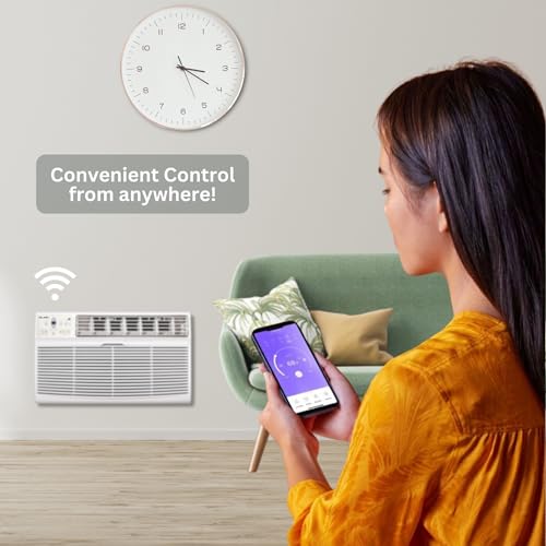 OLMO 8,000 btu 115V Through-the-Wall Air Conditioner with Remote Control and built in Smart Kit, (Heating and Cooling) (R32 Refrigerant) Wall Sleeve Included…